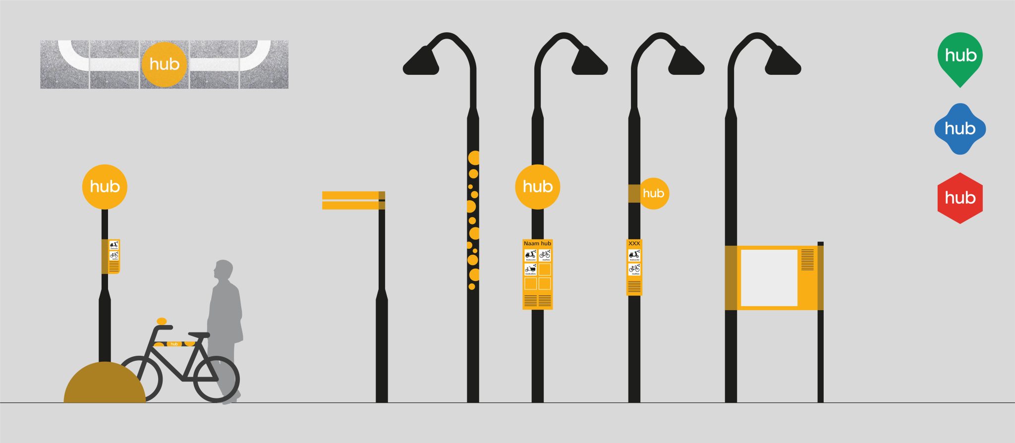 An Identity for Shared Mobility Hubs – Cycling Dialogues by Mijksenaar